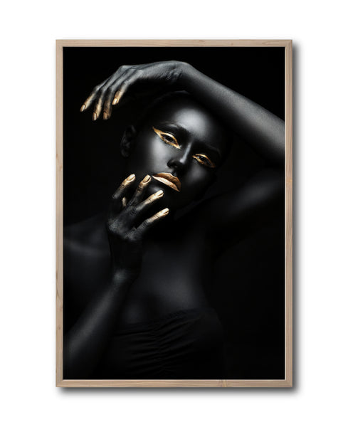 Cuadros Canvas Mujer Negra Africana y Elegante online para sala ...