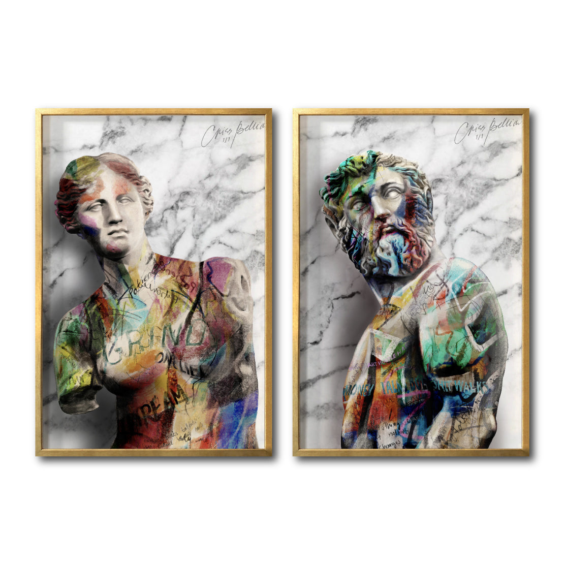 Compra cuadro decorativo Canva online de Escultura, Venus y Hércules ...