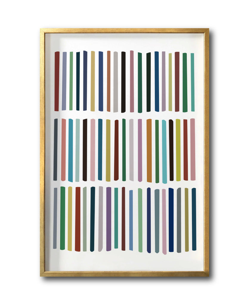 Cuadro Decorativo Abstracto Arte Geométrico Lineas de Colores para sala ...